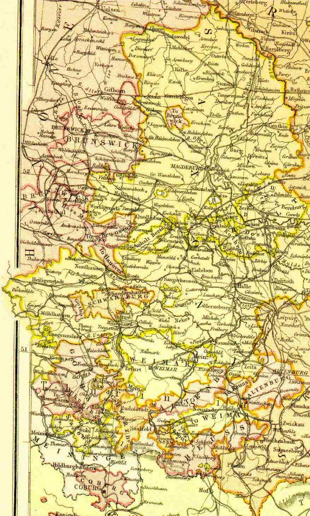 saxony map 1850